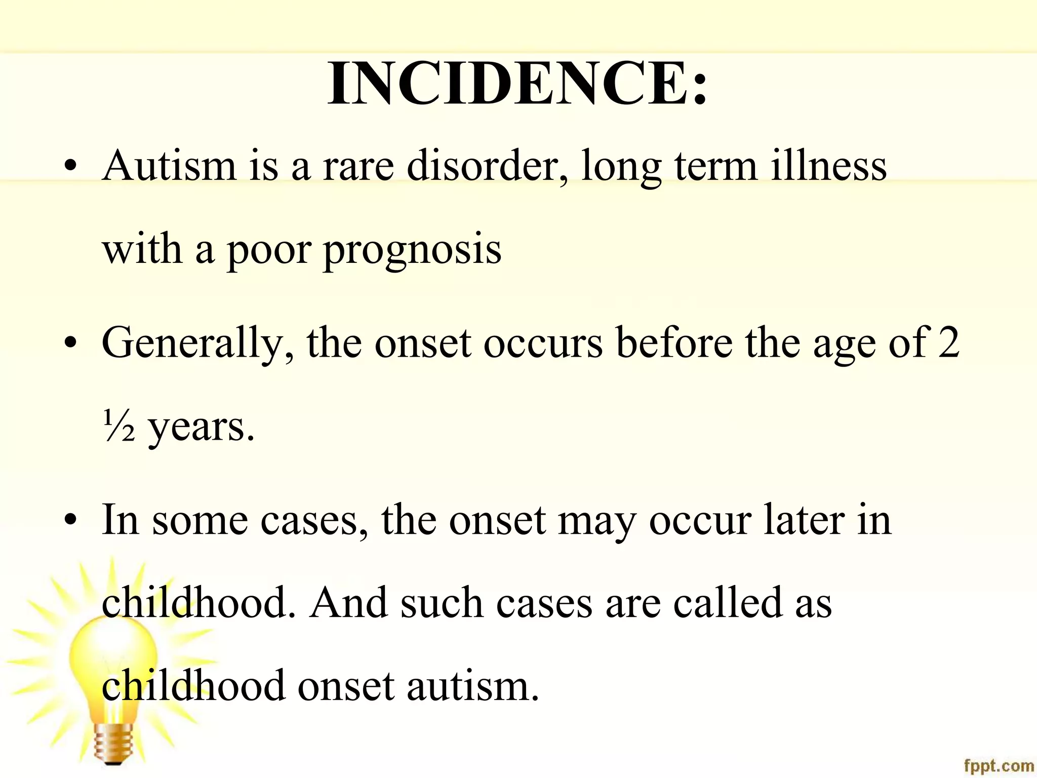 Autism. MSc MENTAL HEALTH NURSING | PPTX