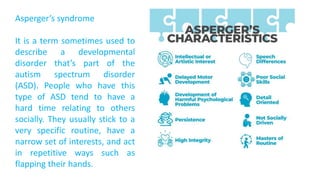 autism spectrum disorder and types of autism | PPTX