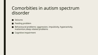 autism spectrum disorders powerpoint slideshare | PPTX