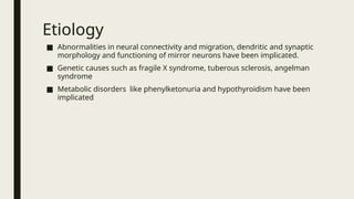 autism spectrum disorders powerpoint slideshare | PPTX
