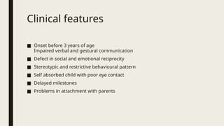 autism spectrum disorders powerpoint slideshare | PPTX