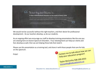 Autism Training Slideshow | PPT