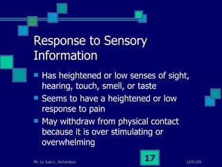 Autism Spectrum Disorder Le Juan Richardson | PPT