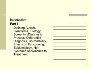 Autism Spectrum Disorders | PPT