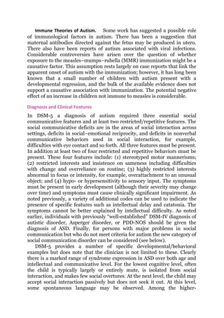 Autism introduction clinical feature dia | PDF