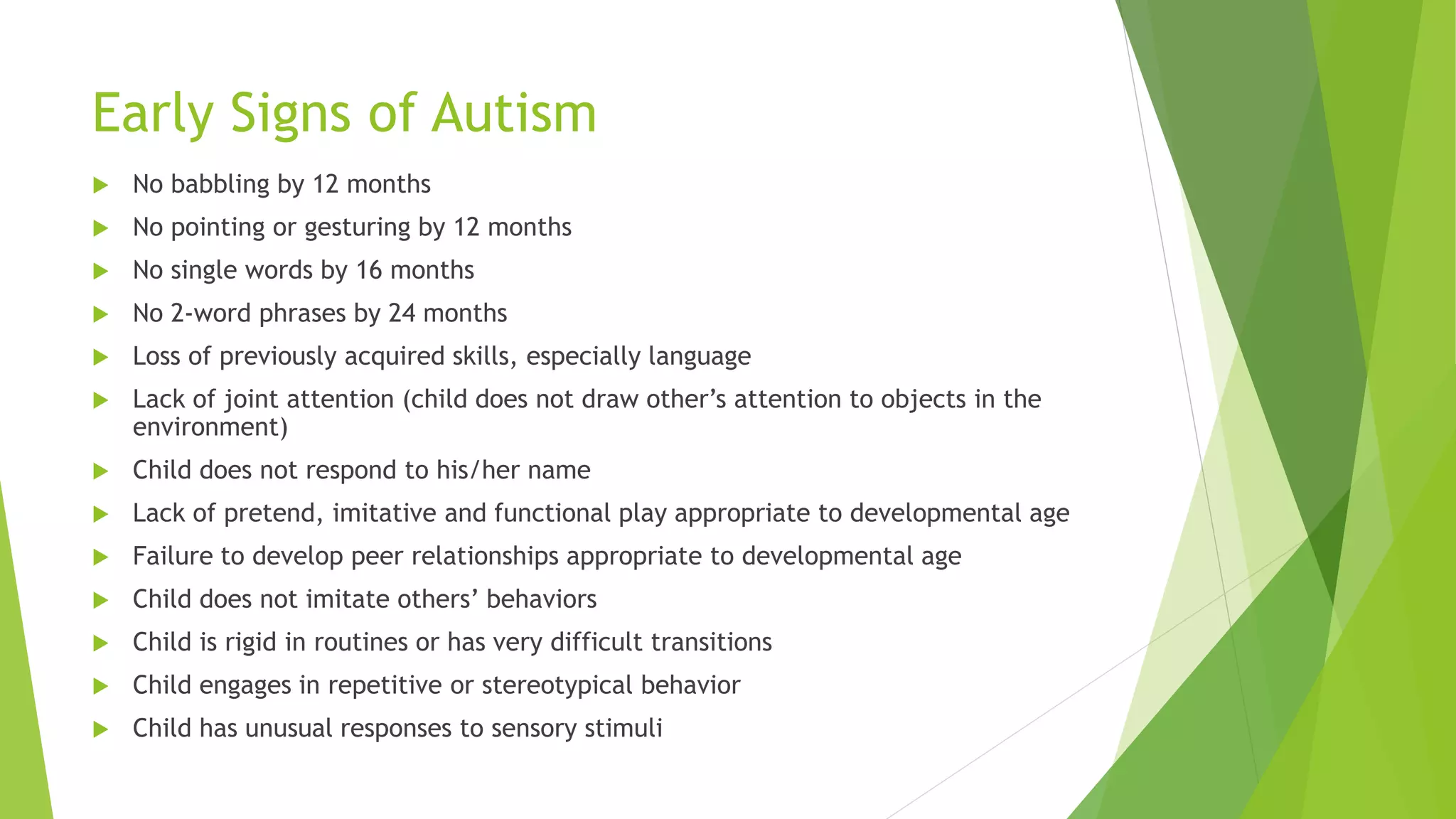 Session #24: Autism 101 Handouts | PDF