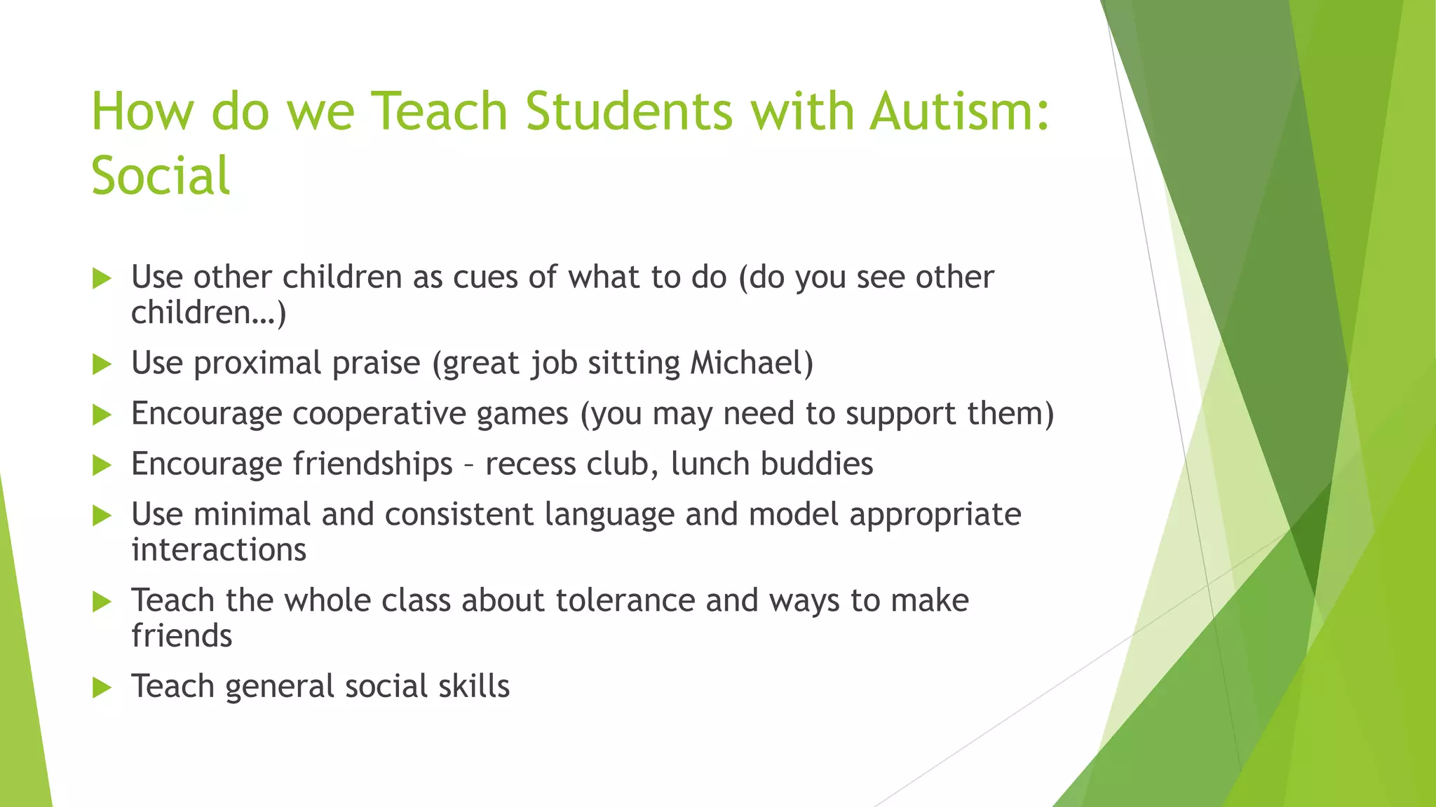 Session #24: Autism 101 Handouts | PDF