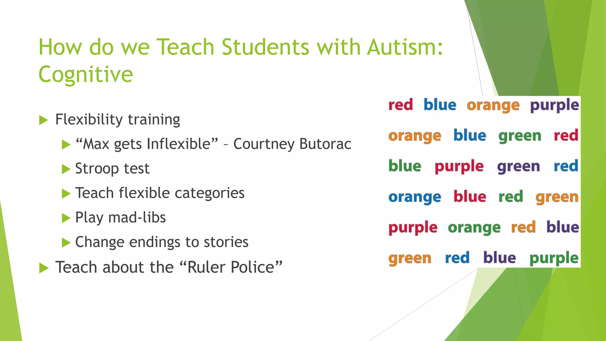 Session #24: Autism 101 Handouts | PDF