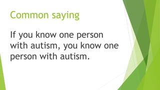 Session #24: Autism 101 Handouts | PDF