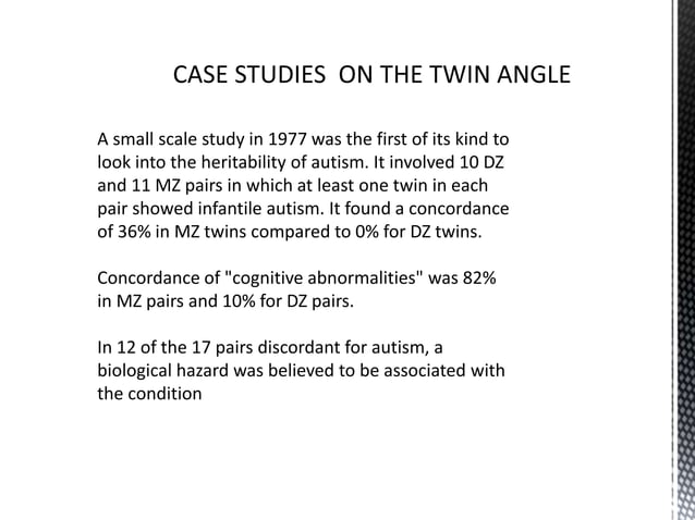 Autism and it’s genetic implications | PPTX