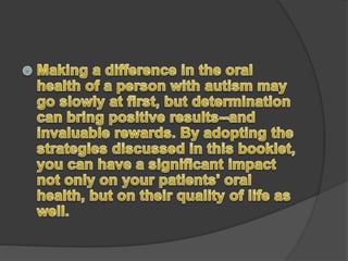 Autism and oral health | PPTX
