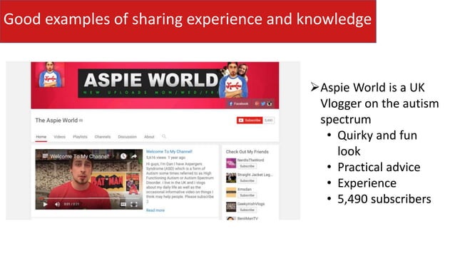 Autism, Social Media and Community | PPT