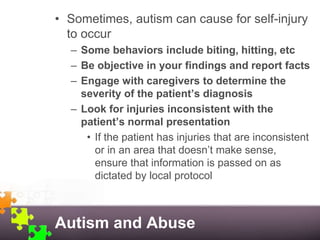 Autism and the ems provider power point | POTX