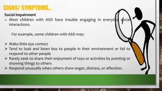 Autism (autism spectrum disorder) | PPTX