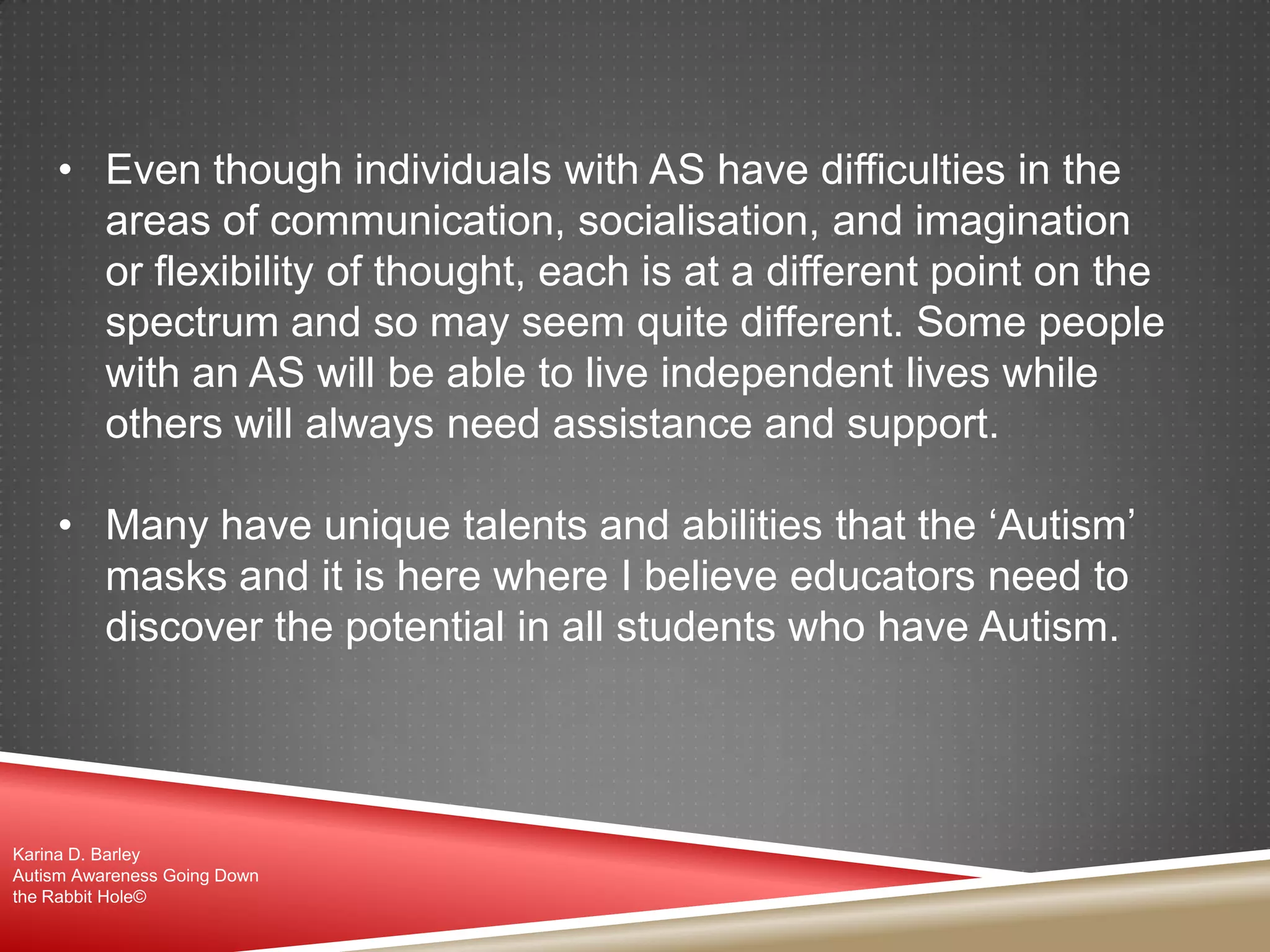 Autism Awareness for Teachers and the Classroom | PPSX