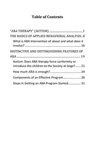 Autism Breakthrough with ABA Method | PDF