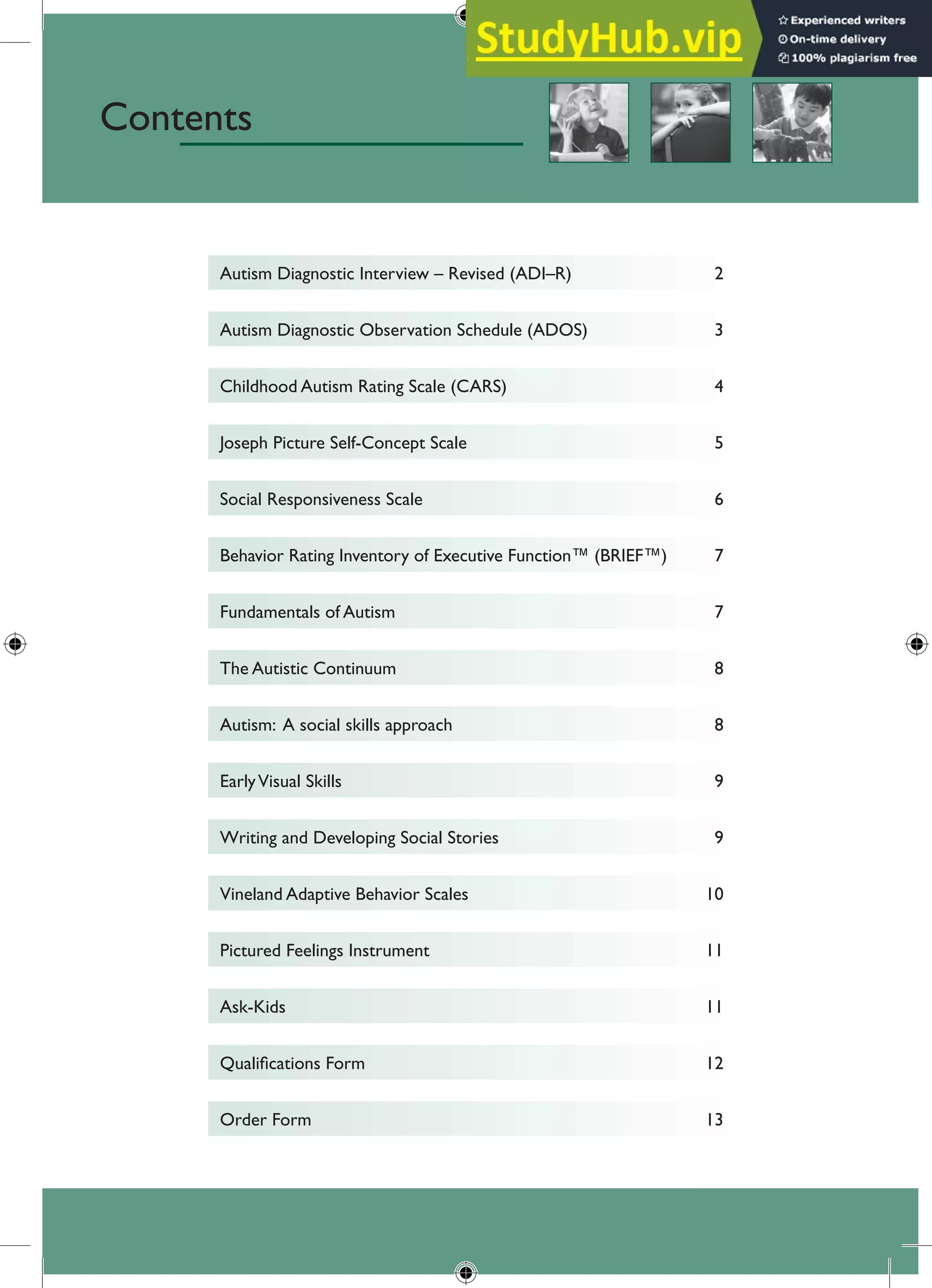 Autism Diagnostic Interview-Revised | PDF