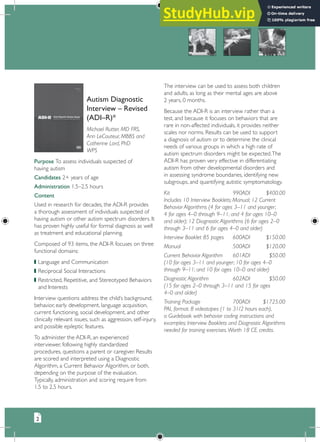 Autism Diagnostic Interview-Revised | PDF