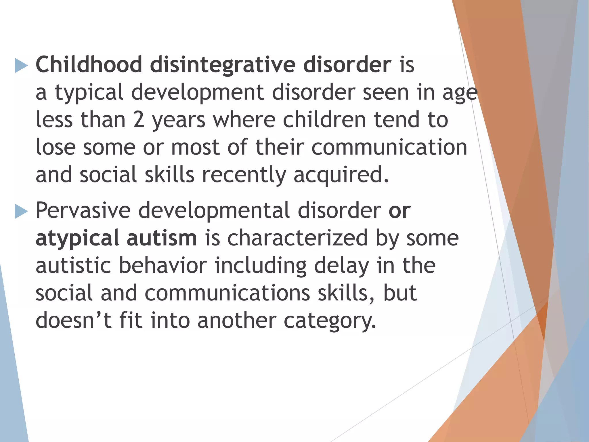 Autism in children | PPTX