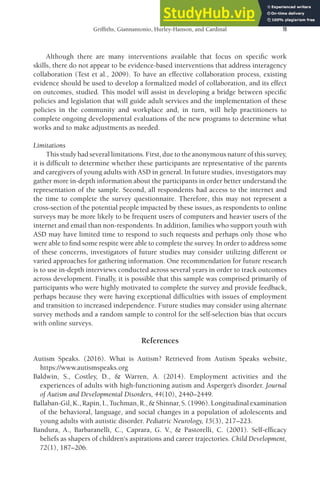 Autism In The Workplace Assessing The Transition Needs Of Young Adults ...