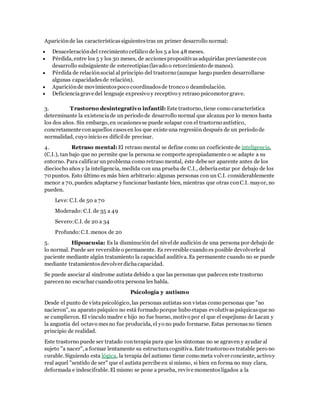 Autismo.tipos docx | DOCX