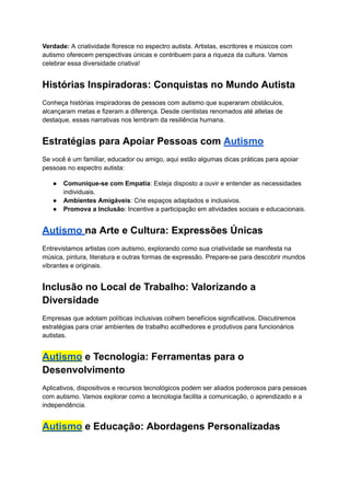 Desmistificando Autismo: Fatos x Ficção | PDF