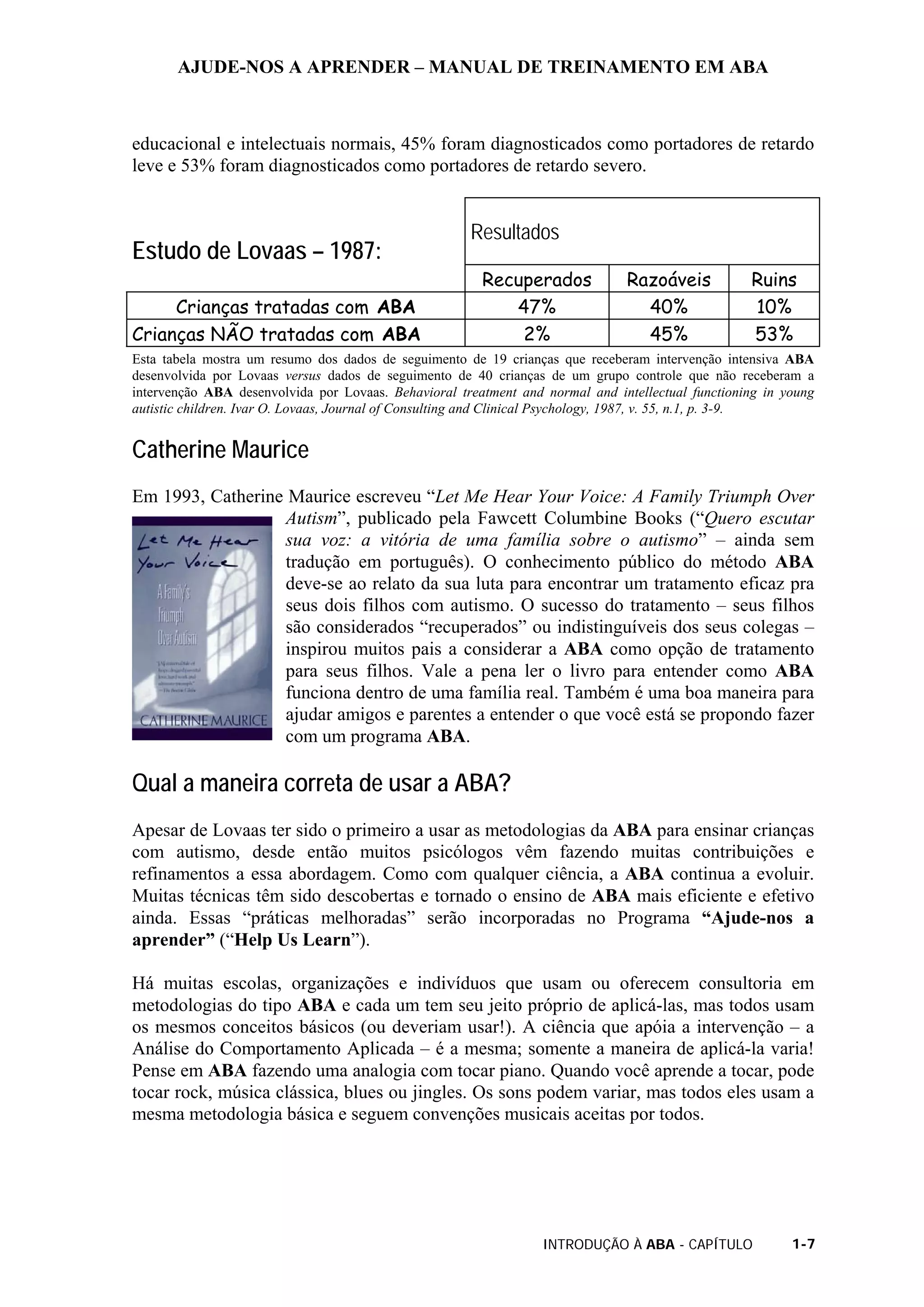 Manual ABA Autismo Ajude-nos a Aprender | PDF