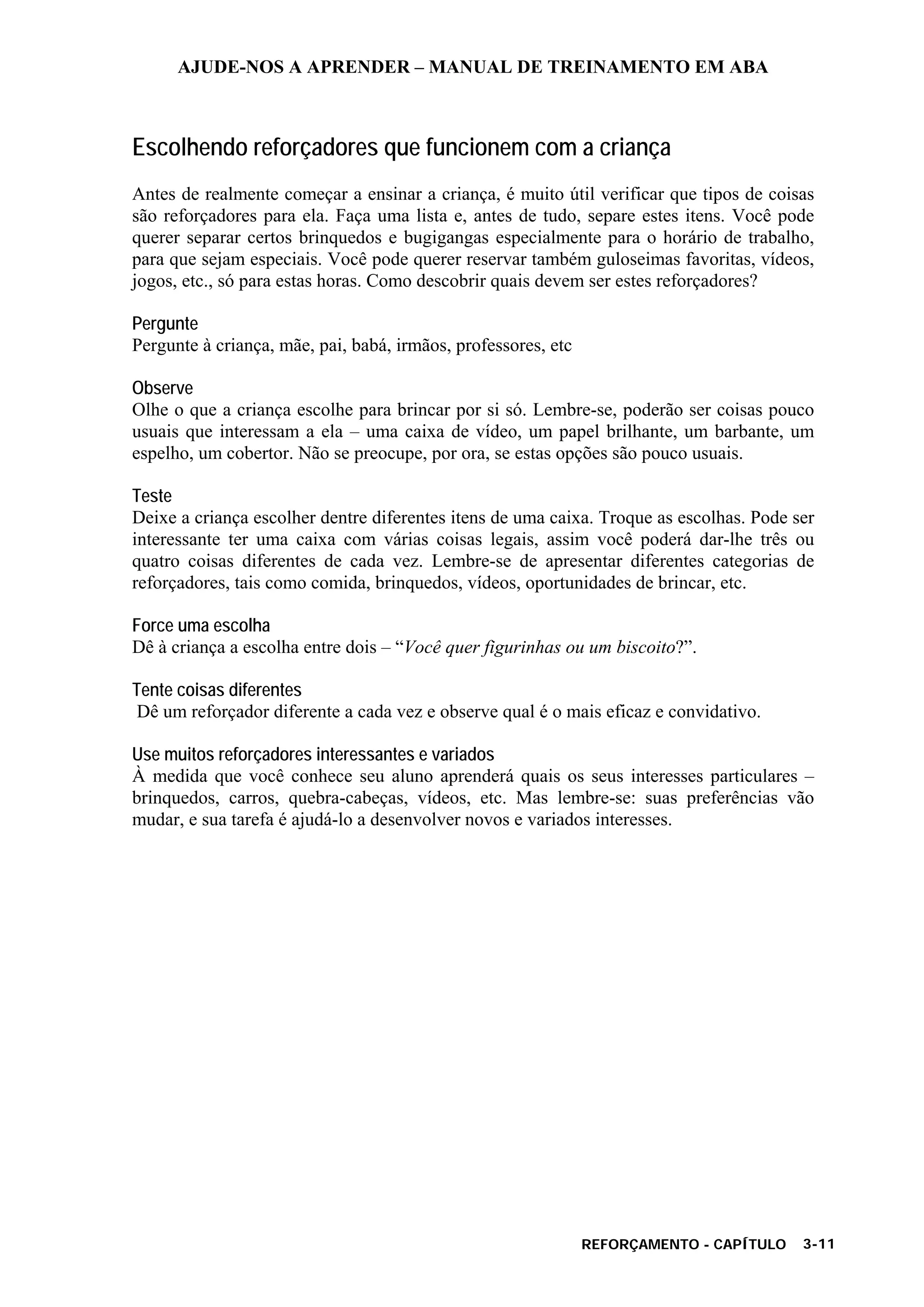 Manual ABA Autismo Ajude-nos a Aprender | PDF