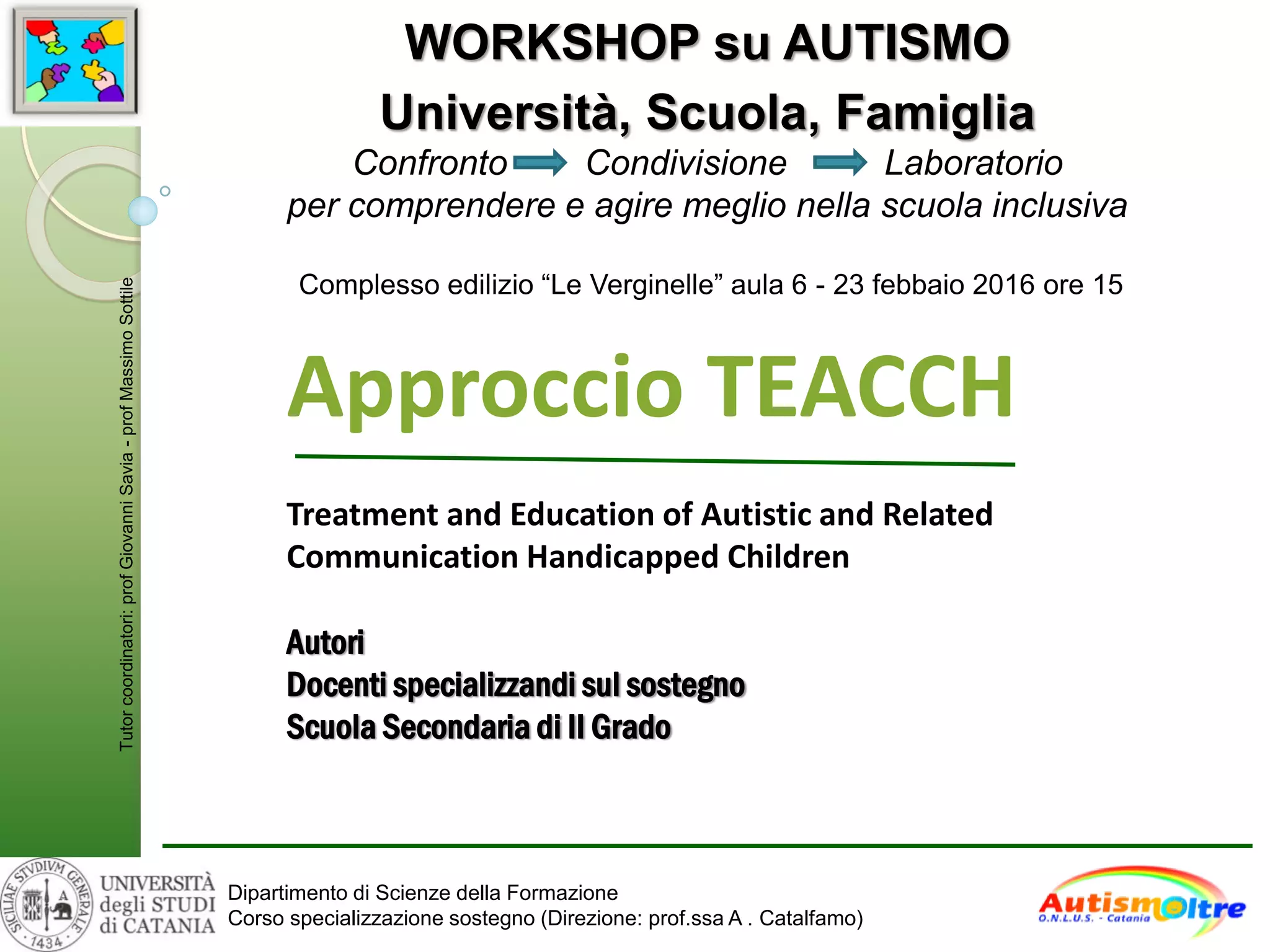 Autismo teacch sec II grado | PDF