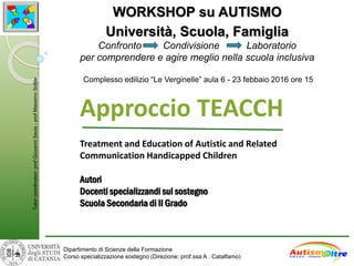 Autismo teacch sec II grado | PDF