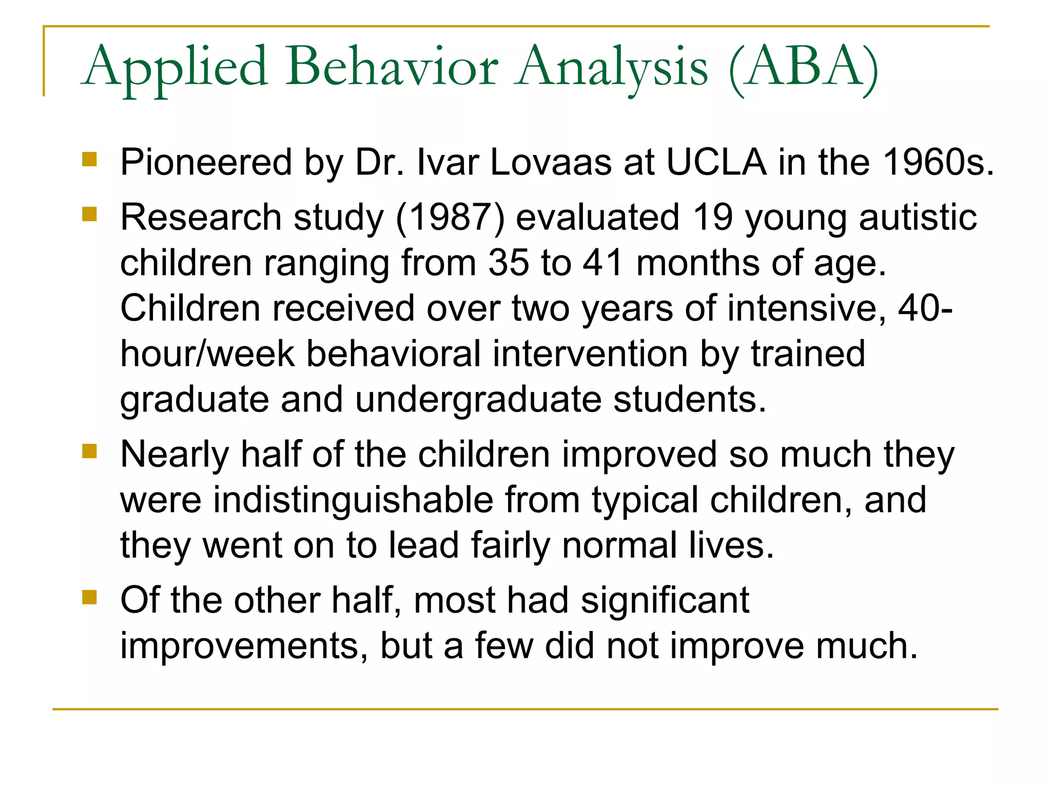 Autism Overview Presentation | PPT