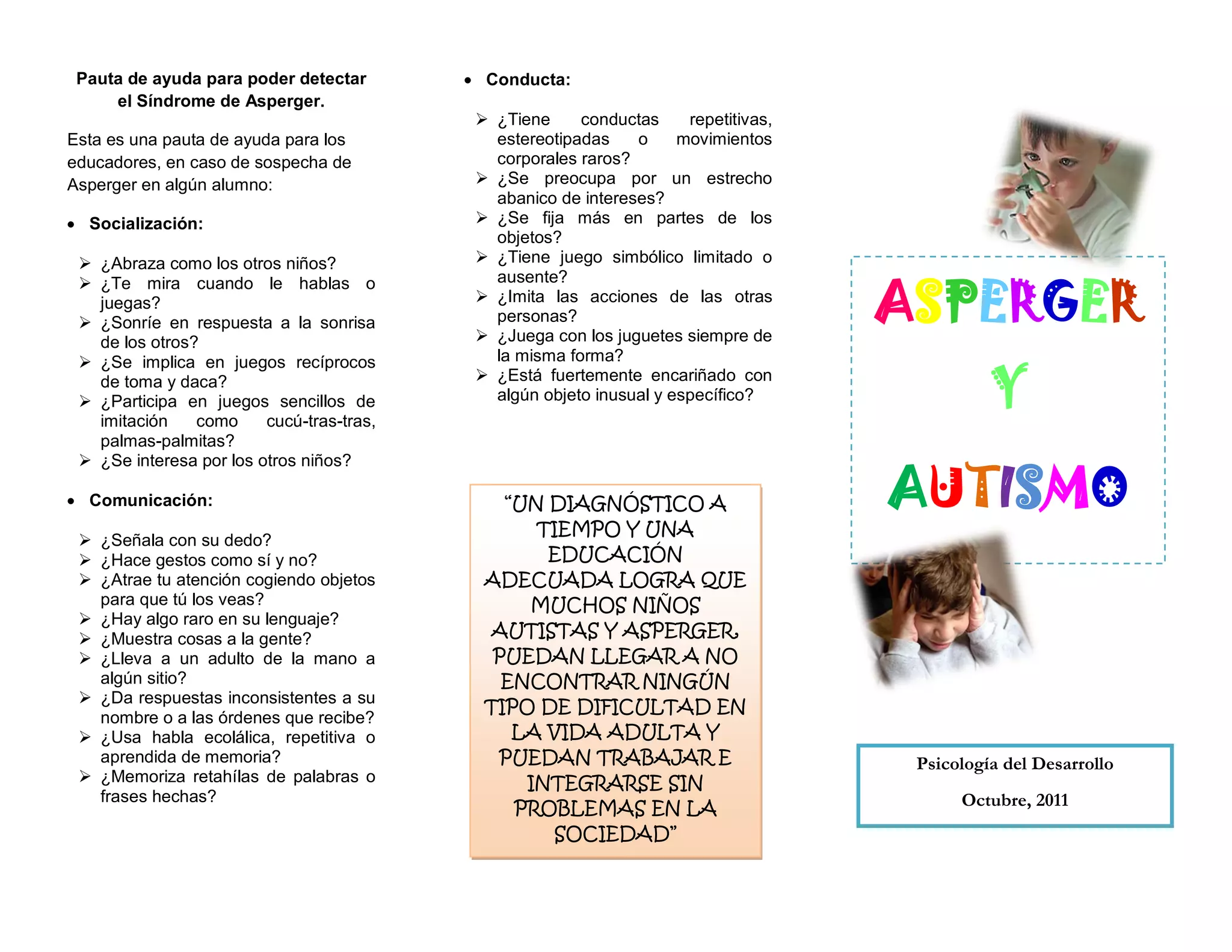 Autismo y asperger | PDF