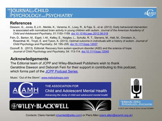 Optimal outcome in Autism | PPT