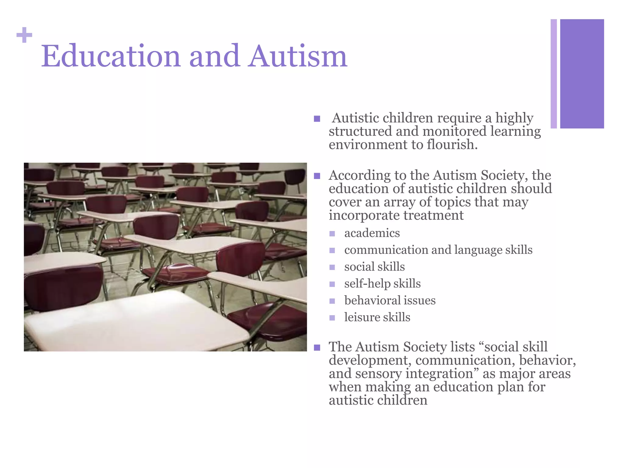 Autism and Education | PPTX