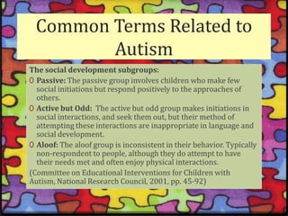 Autism: Defined Disability | PPTX