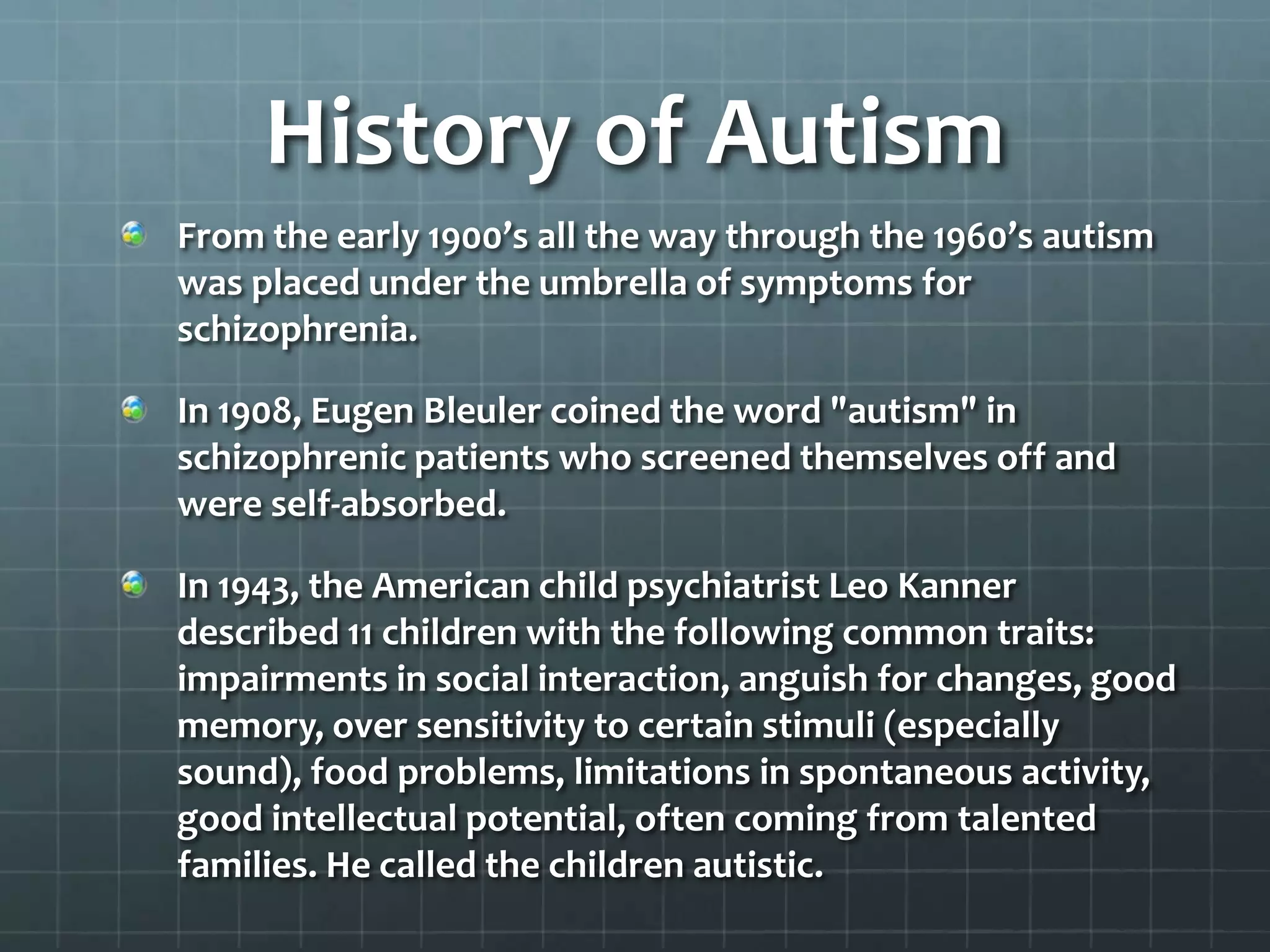 Autism presentation | PPTX | Brain and Nervous System Disorders ...