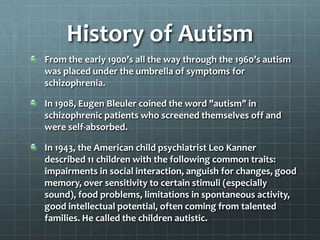 Autism presentation | PPTX | Brain and Nervous System Disorders ...