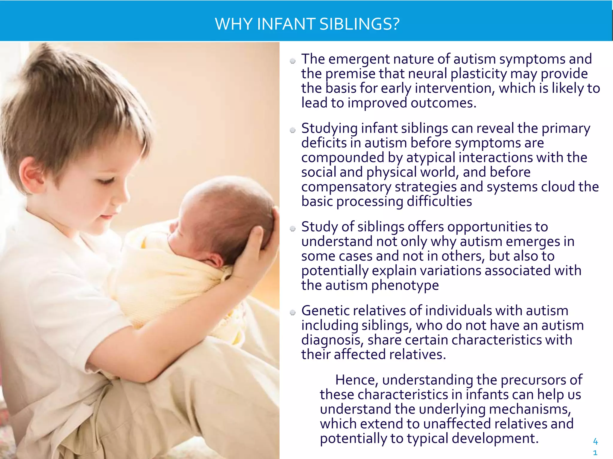 Infancy and autism: Progress, prospects, and challenges | PPT