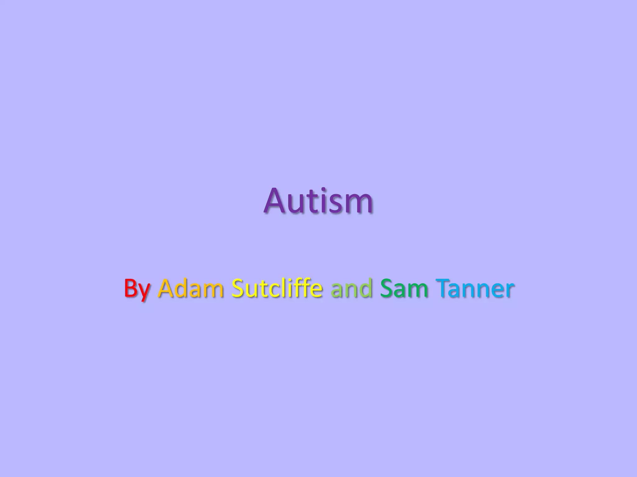 Autism presentation updated | PPT