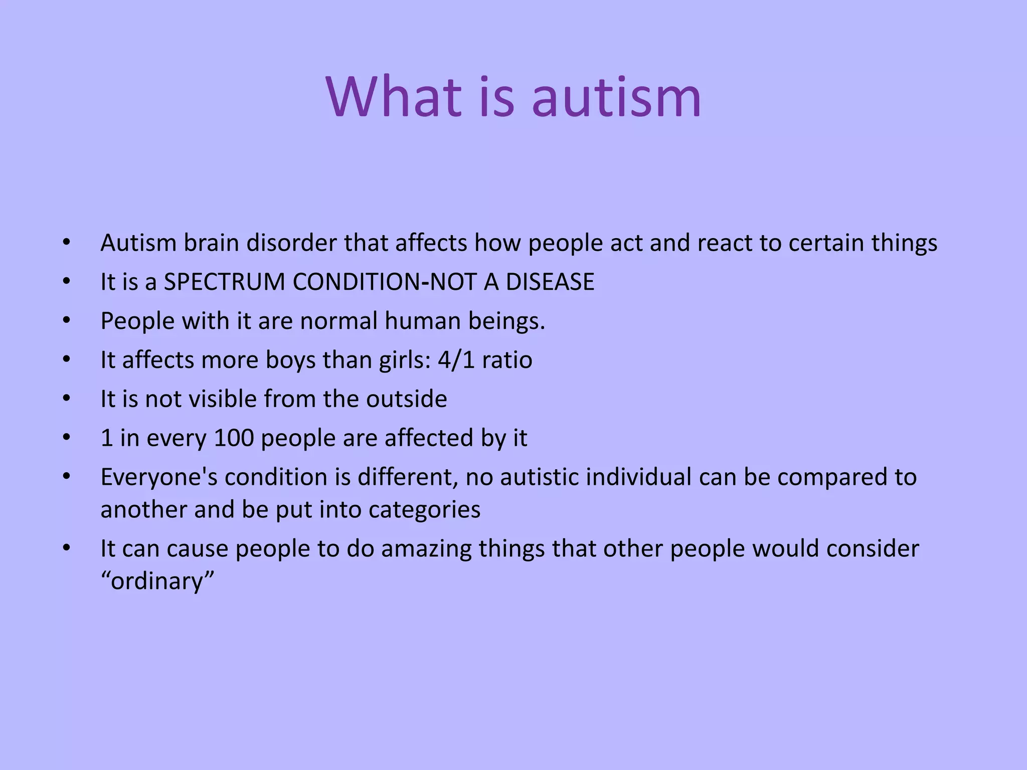 Autism presentation updated | PPT