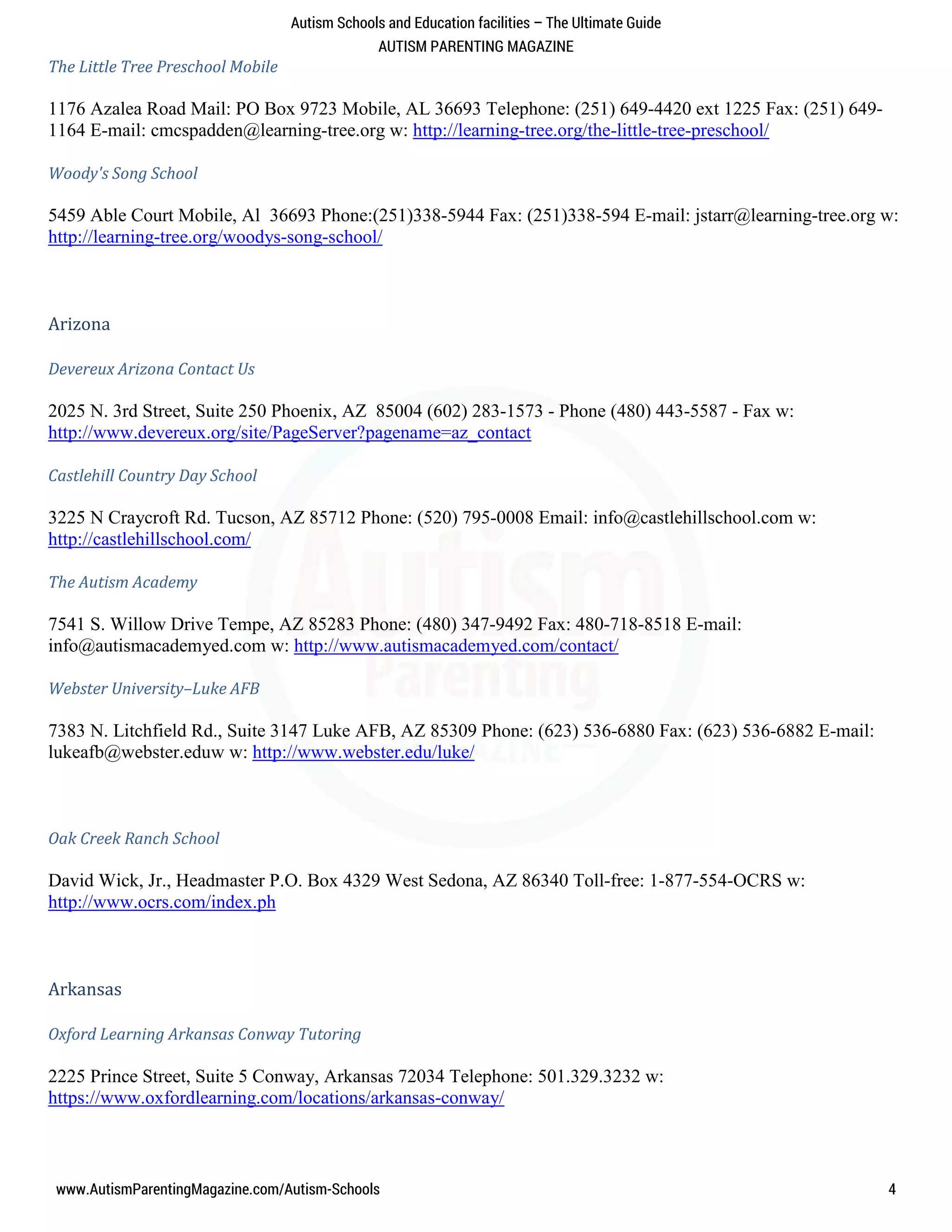 Special Schools for Autism | PDF