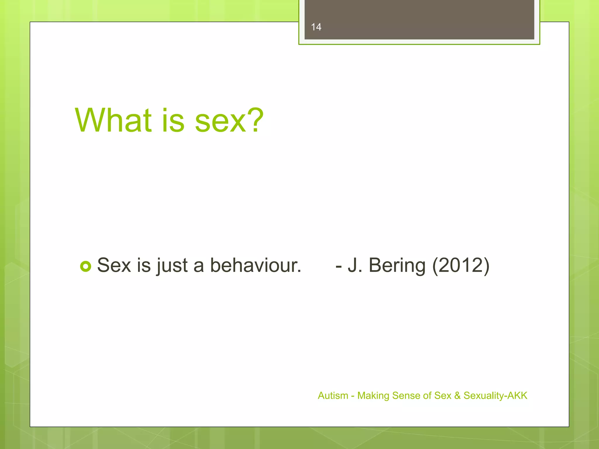 Autism And Sexuality Ppt