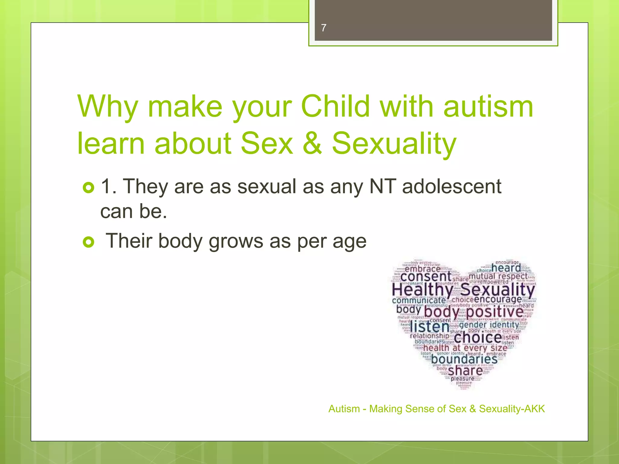 Autism & sexuality | PPTX