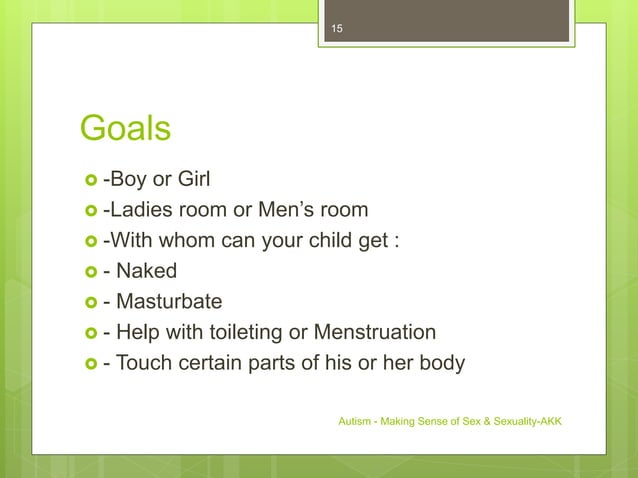 Autism And Sexuality Ppt
