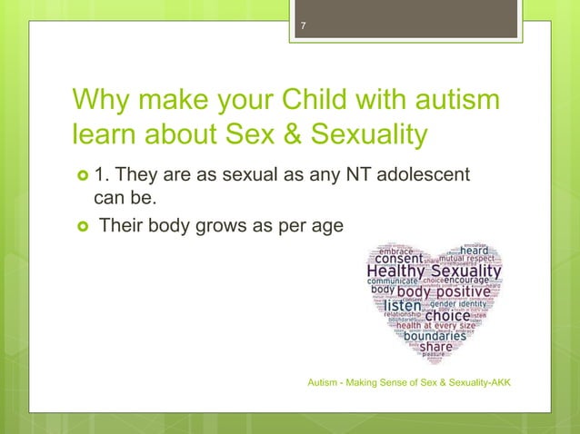 Autism And Sexuality Ppt