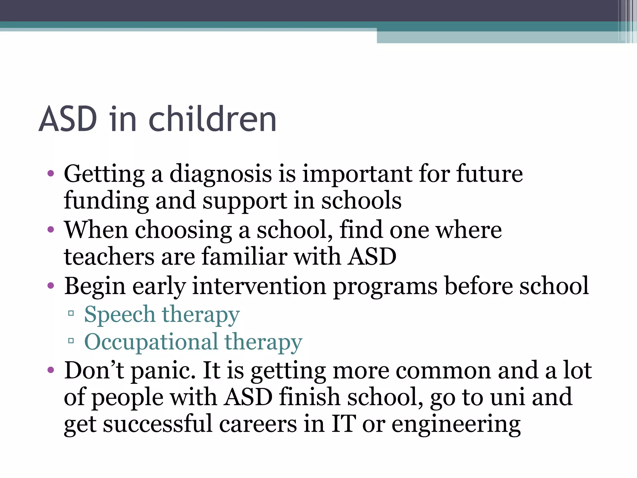 Autism spectrum disorder | PPT