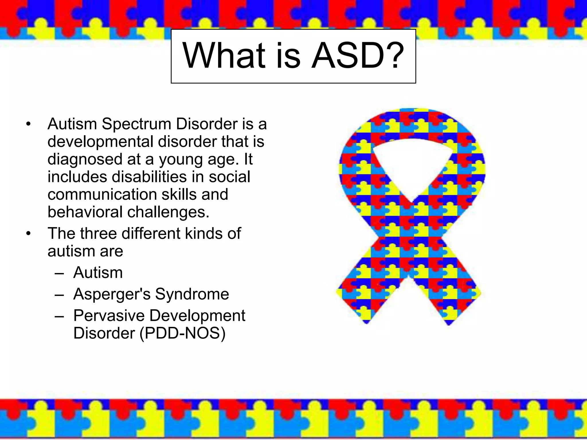 Autism spectrum disorder | PPT