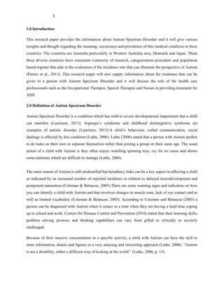 Autism Spectrum Disorder | PDF