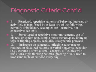 Autism spectrum disorder | PPT