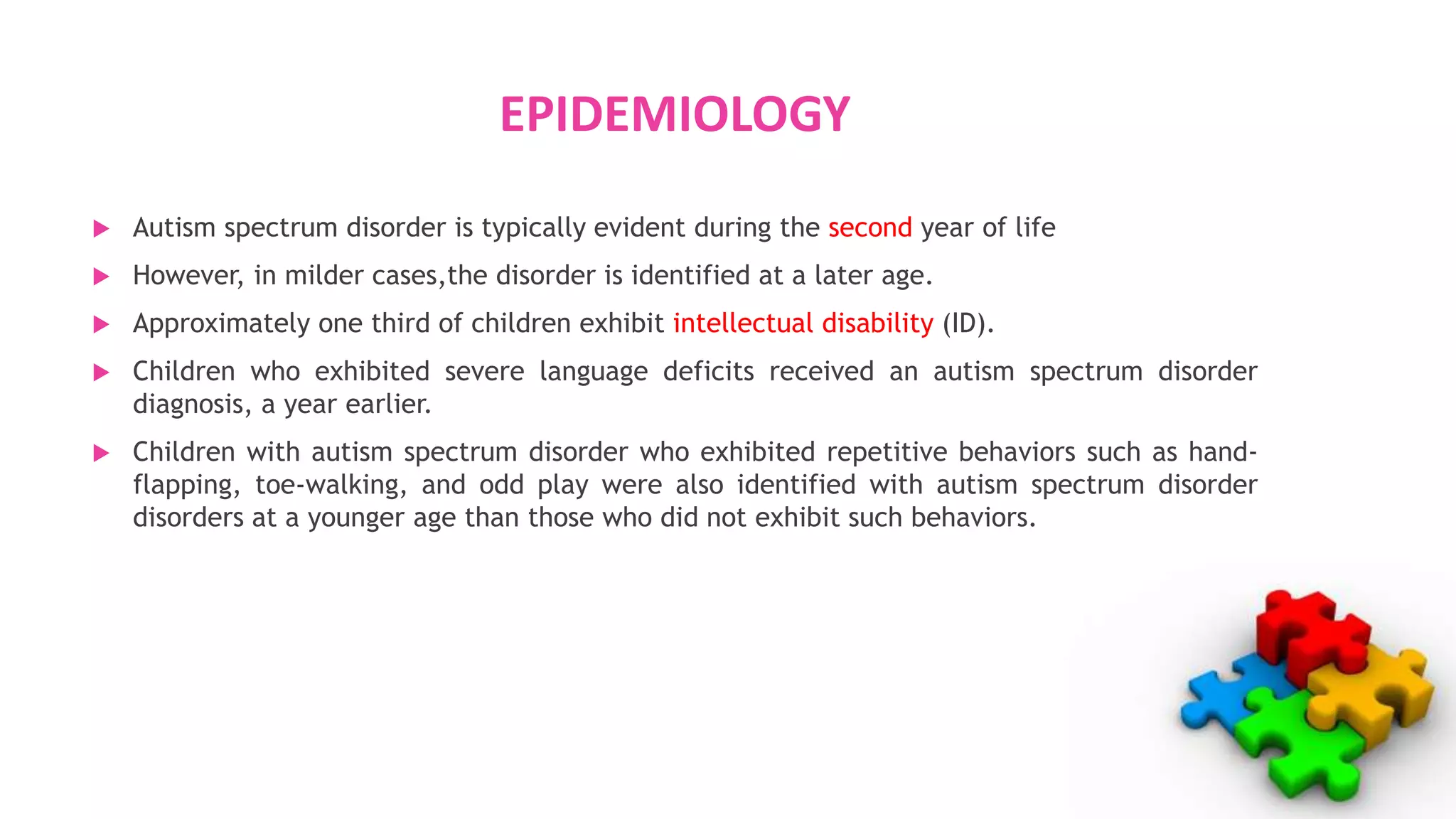 Autism spectrum disorder | PPTX